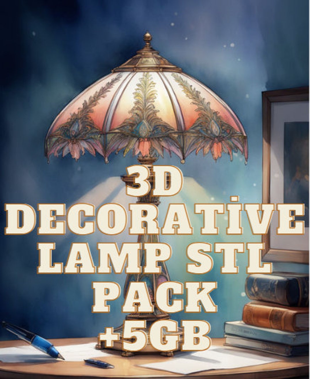 3D Decorative Lamp Stl Pack,3d Lamp Stl Pack,desktop, Wall and ...