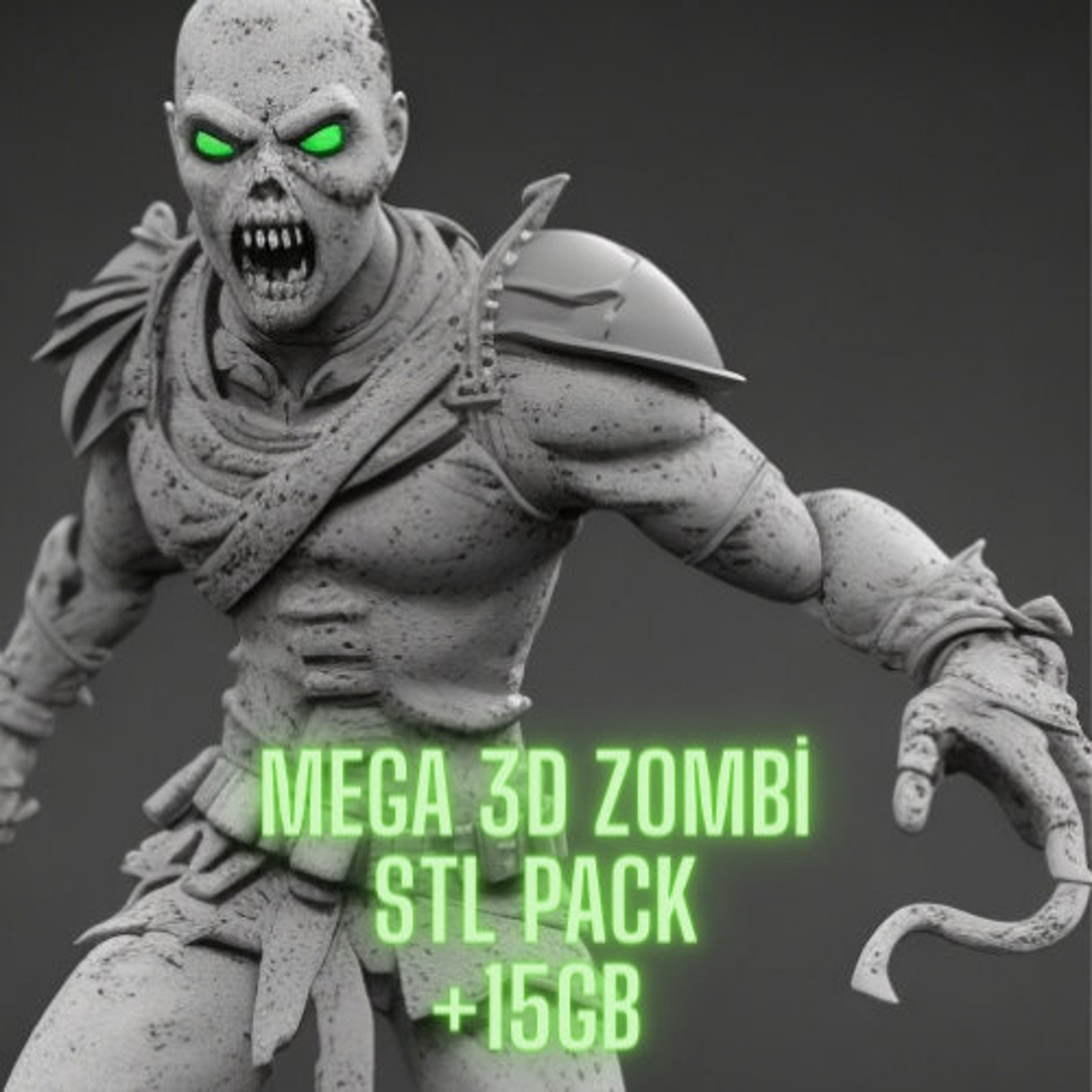3D Mega Zombie Stl Pack,skeleton Warrior Stl File Models for 3D Print ...