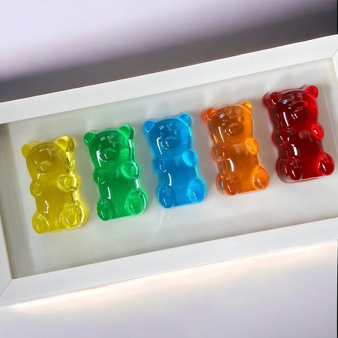 Gummy Bear Resin Wall Art, 3D Resin Art, Pop Art Quirky Decor, Wall ...