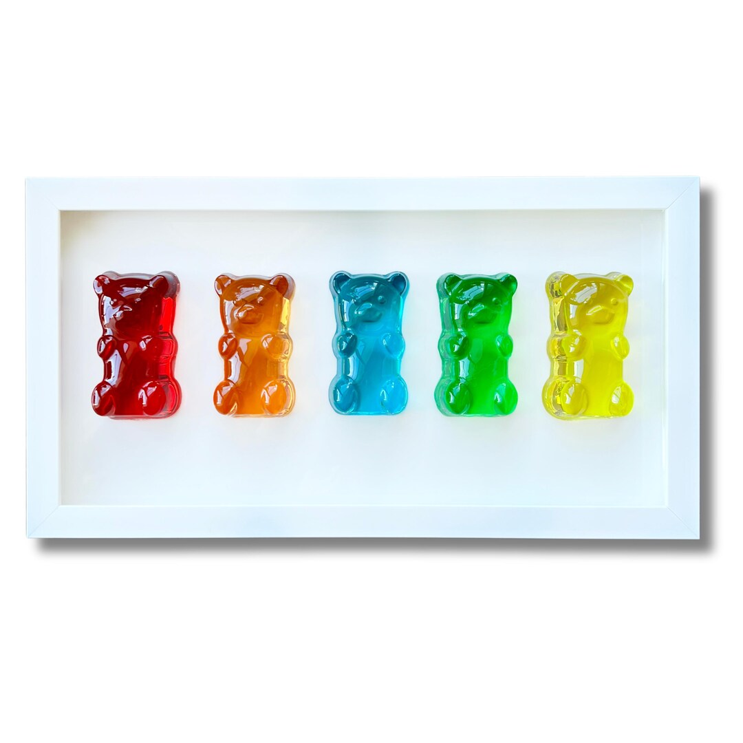Gummy Bear Resin Wall Art, 3D Resin Art, Pop Art Quirky Decor, Wall ...