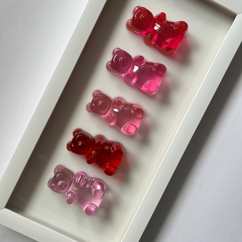 Resin Gummy Bear Wall Art, 3D Resin Art, Pop Art Quirky Decor, Wall ...