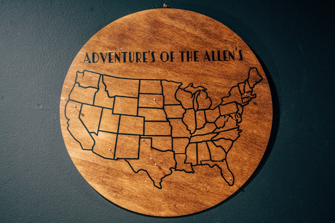 Our Adventures Personalized Travel Map for Campers With Push Pins - Etsy