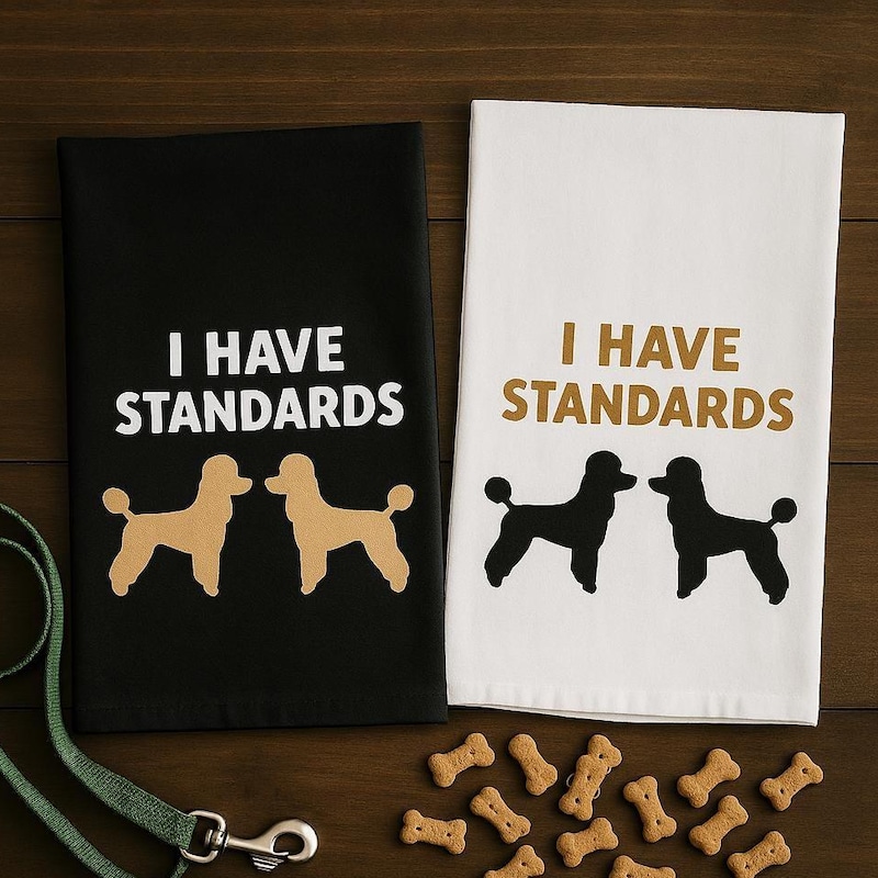 Poodle Kitchen Towel - Etsy
