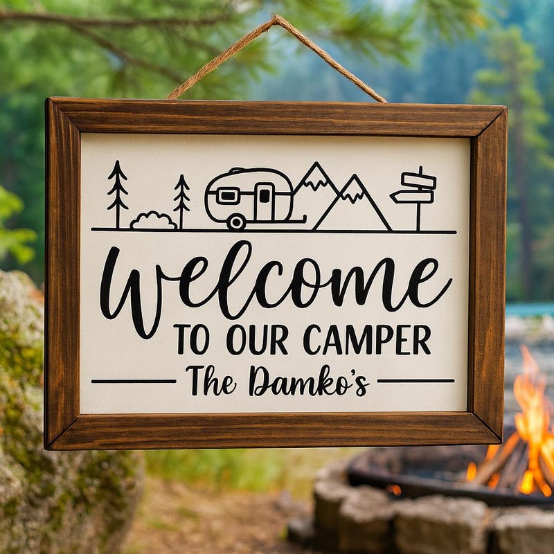 Welcome Camper Sign - Etsy