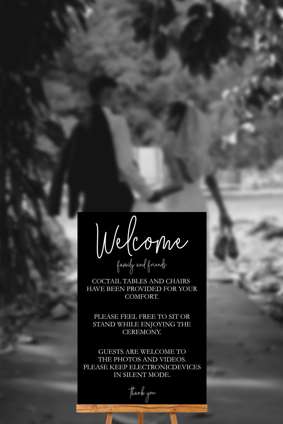 Black Acrylic Welcome Sign, Black Wedding Sign , Customize Acrylic ...