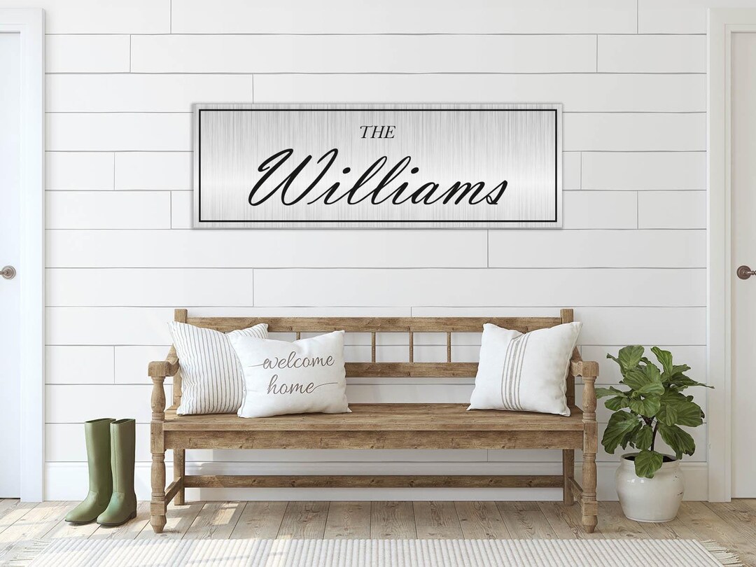 Personalized Family Name Wall Decor, Custom Last Name Sign, Living Room ...