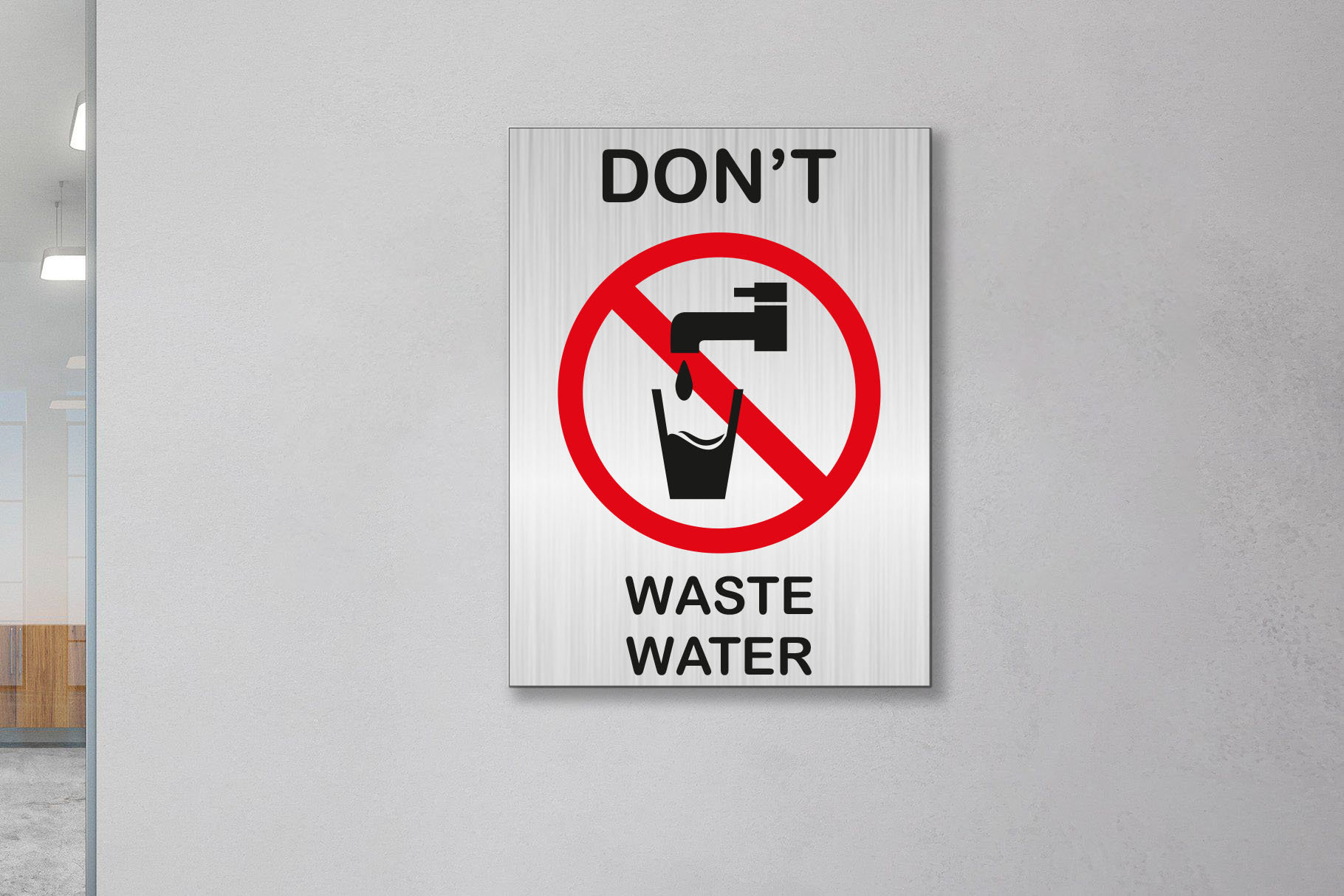 Aluminum Don't Waste Water Allowed Sign Don't Waste - Etsy