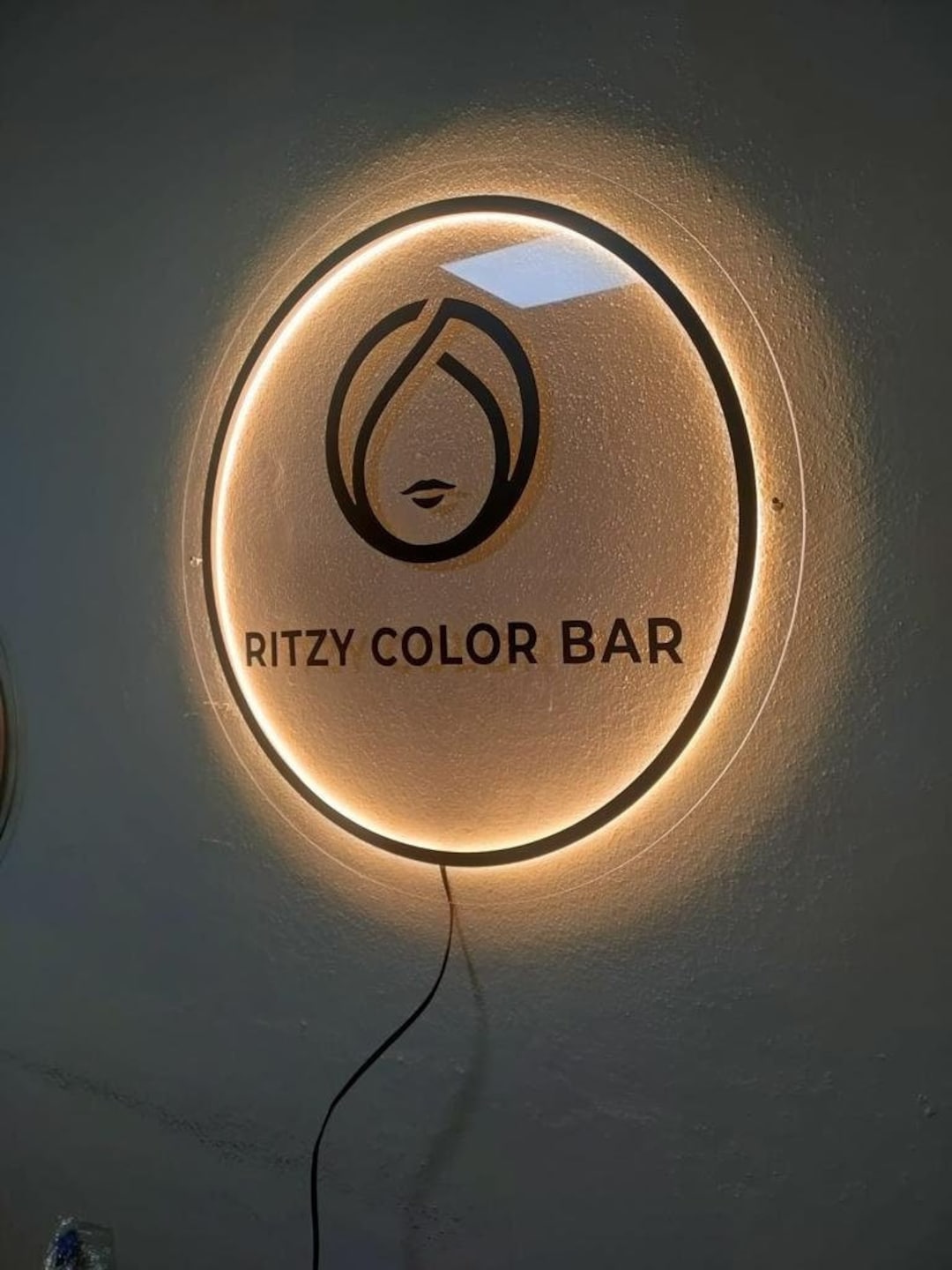 Business Neon Light Mirror Logo Sign ,acrylic Custom Logo Design,office ...