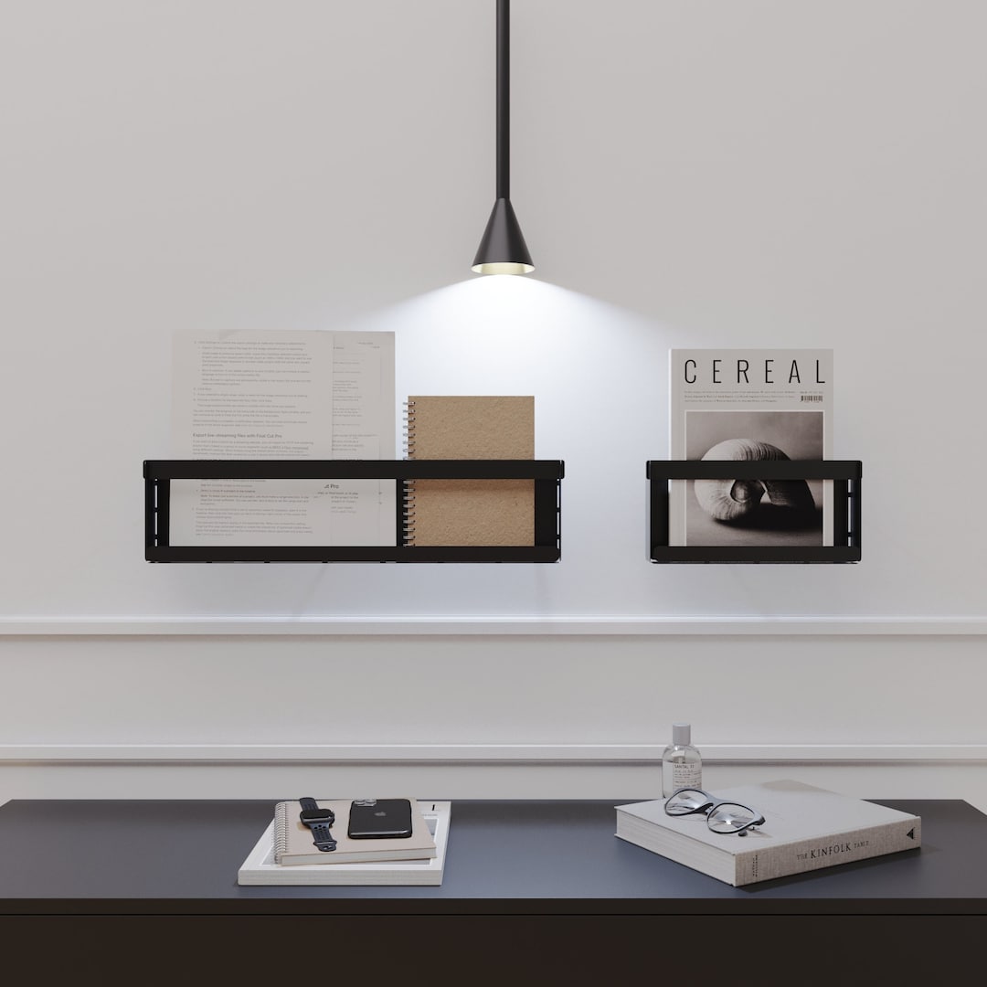 Wall Magazine Rack / Wall Mount Magazine Holder / Newspaper Rack / Book ...