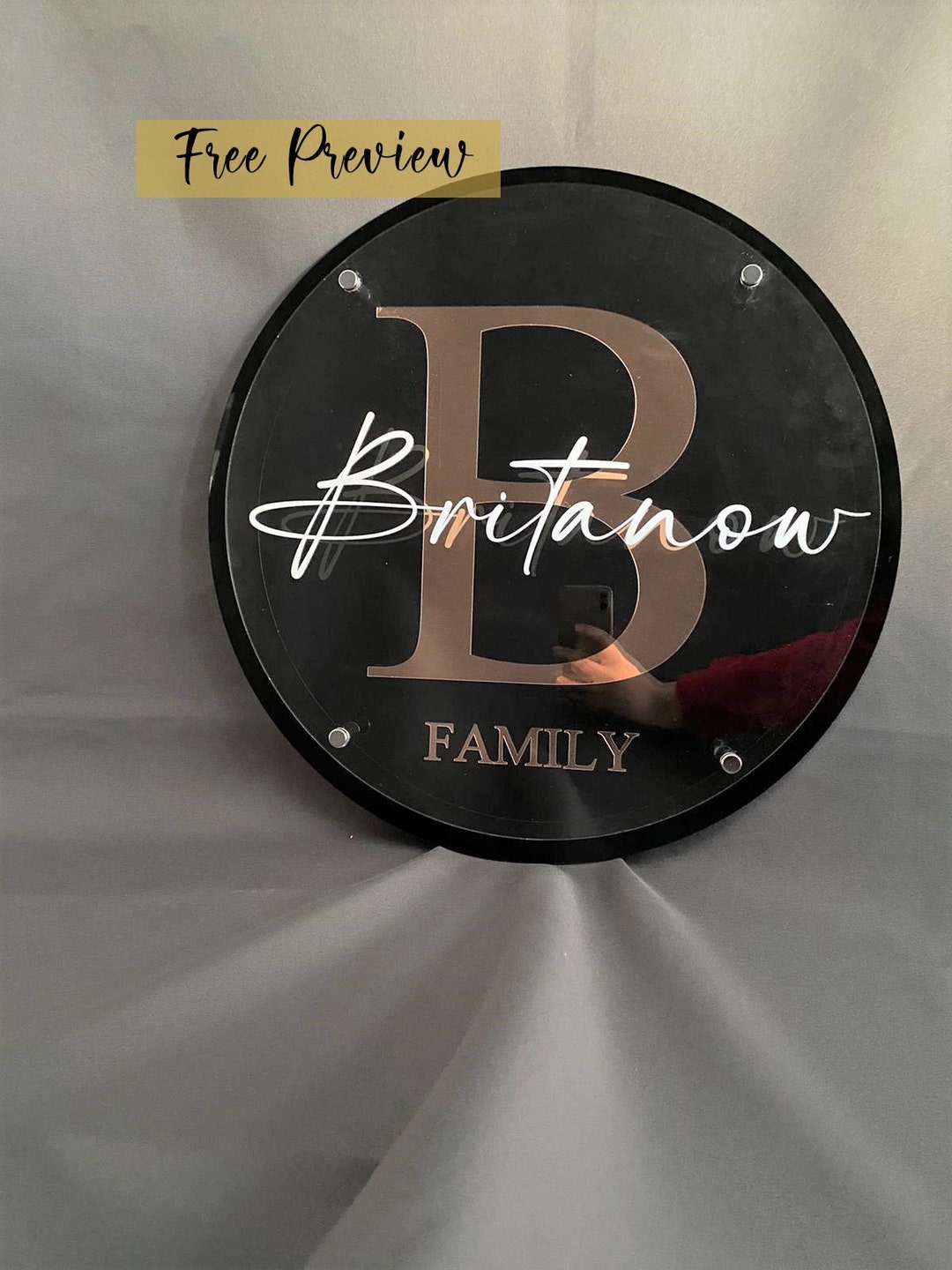 40% OFF Custom Acrylic Sign, Acrylic Family Door Sign , Personalized ...