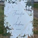 Clear Acrylic Welcome Sign , White Rose Wedding Sign , Customizable ...