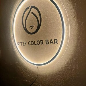 Business Neon Light Mirror Logo Sign ,acrylic Custom Logo Design,office ...