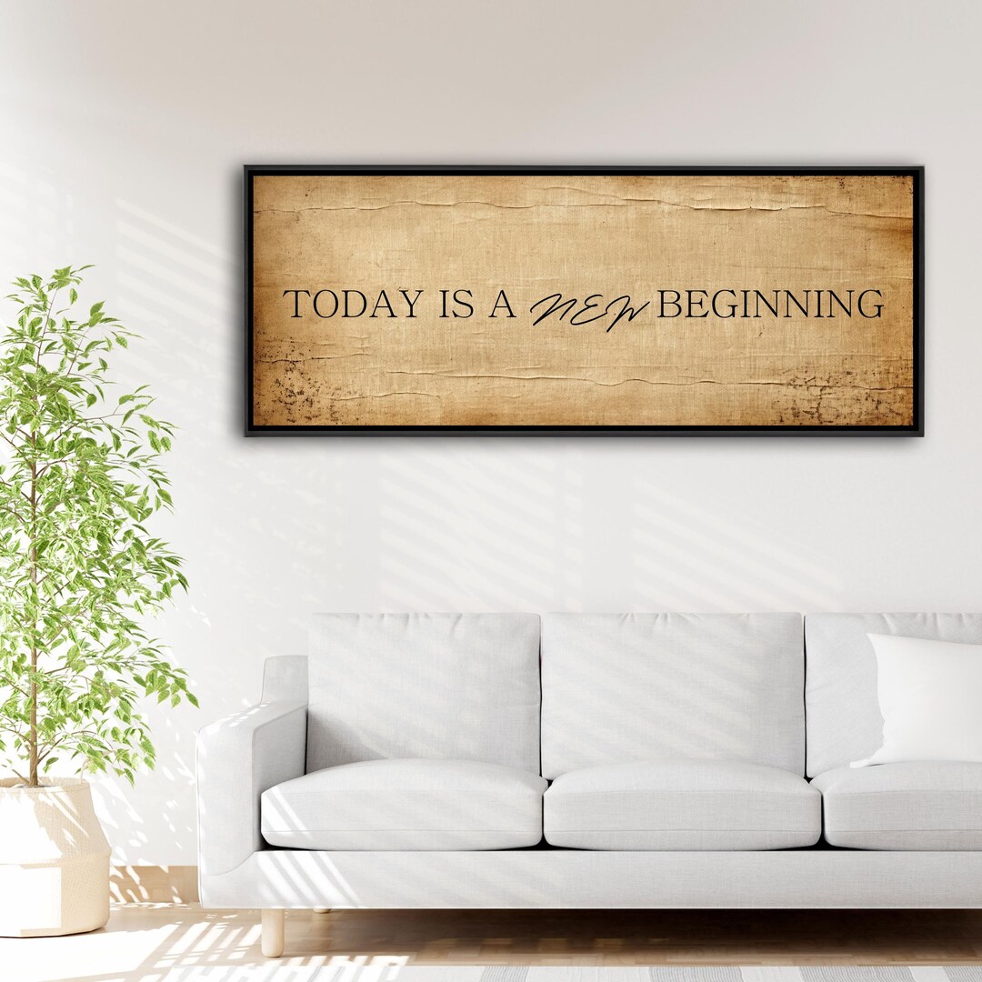 Today is a New Beginning Canvas Sign, Motivational Wall Art - Etsy