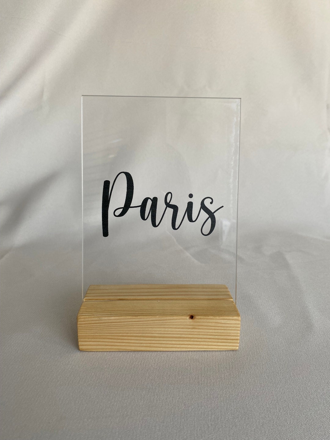 Clear Acrylic Customizable Table Numbers, Wedding Table Numbers, Cafe ...