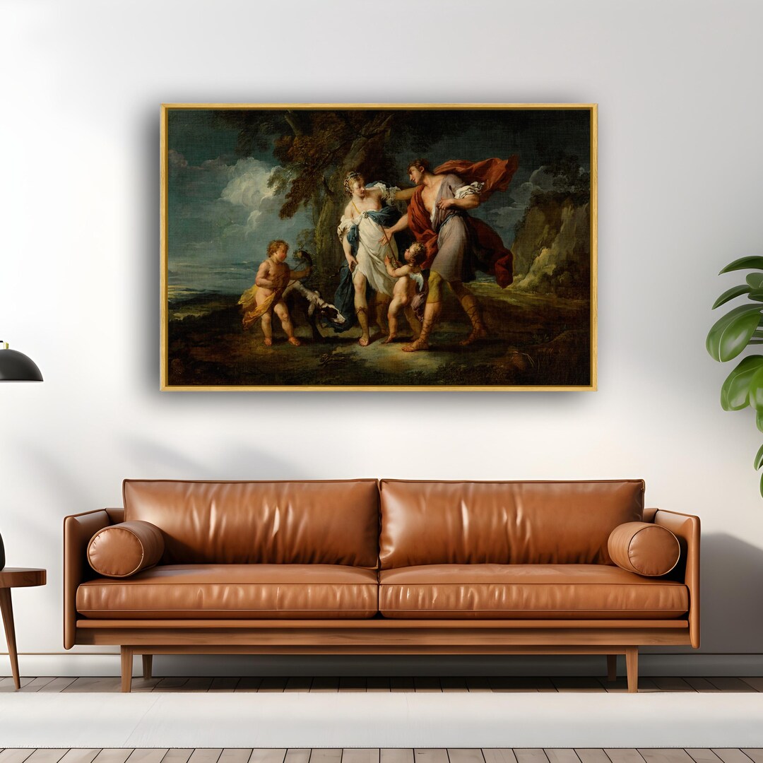 Framed Venus and Adonis Canvas Print | Francois Boucher Giclee Wall Art ...