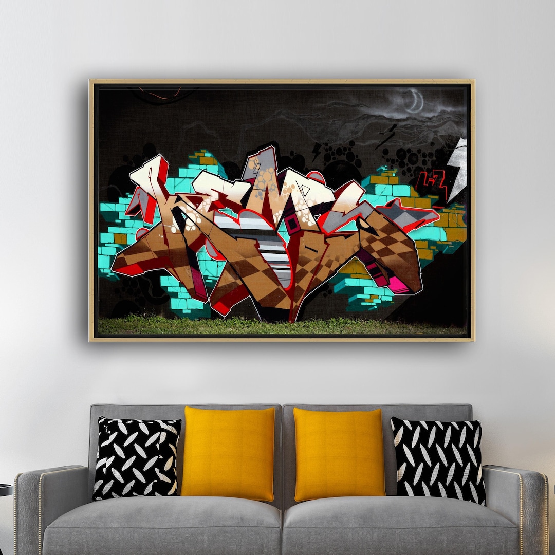 Vivid and Colourful Abstract Print | Wildstyle Graffiti Canvas Wall Art ...