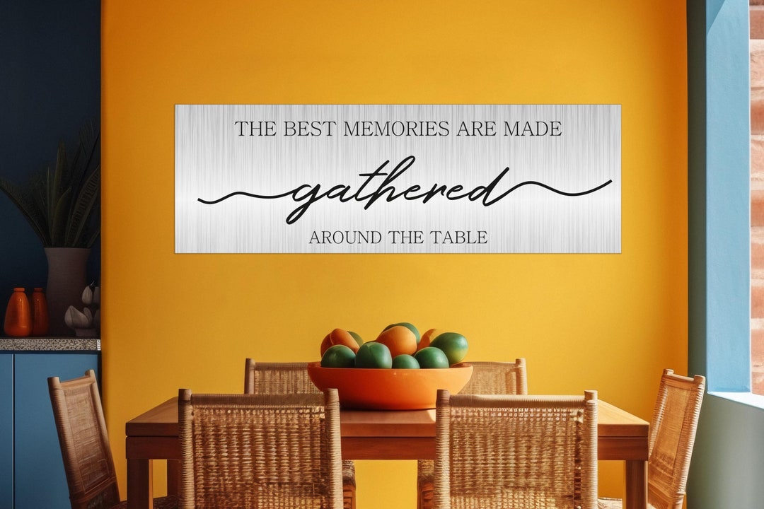 Gathered Around the Table Sign | Modern Farmhouse Dining Room Decor - Etsy