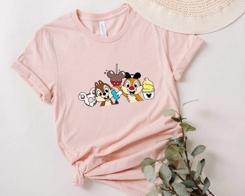 Chip and Dale Shirt Disney Characters T-shirt Snacks Shirt - Etsy