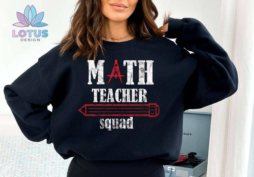 Math Teacher Squad T-shirt, Math Teacher Gift, Math Coach Shirt ...