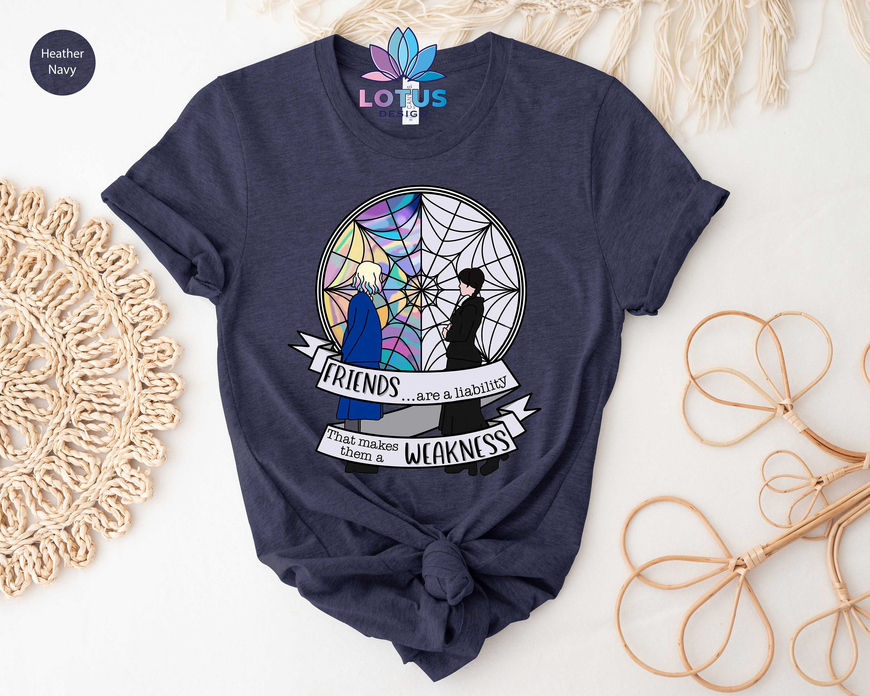 Enid And Wednesday Shirt, Friends Are A Liability That Makes Them A ...