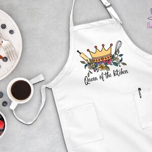 Queen of the Kitchen Apron, Mom Apron, Chef Apron, Funny Cooking Apron ...