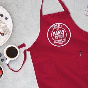 This is a Manly Apron, Funny BBQ Apron, Barbecue Apron, Gift for Men ...