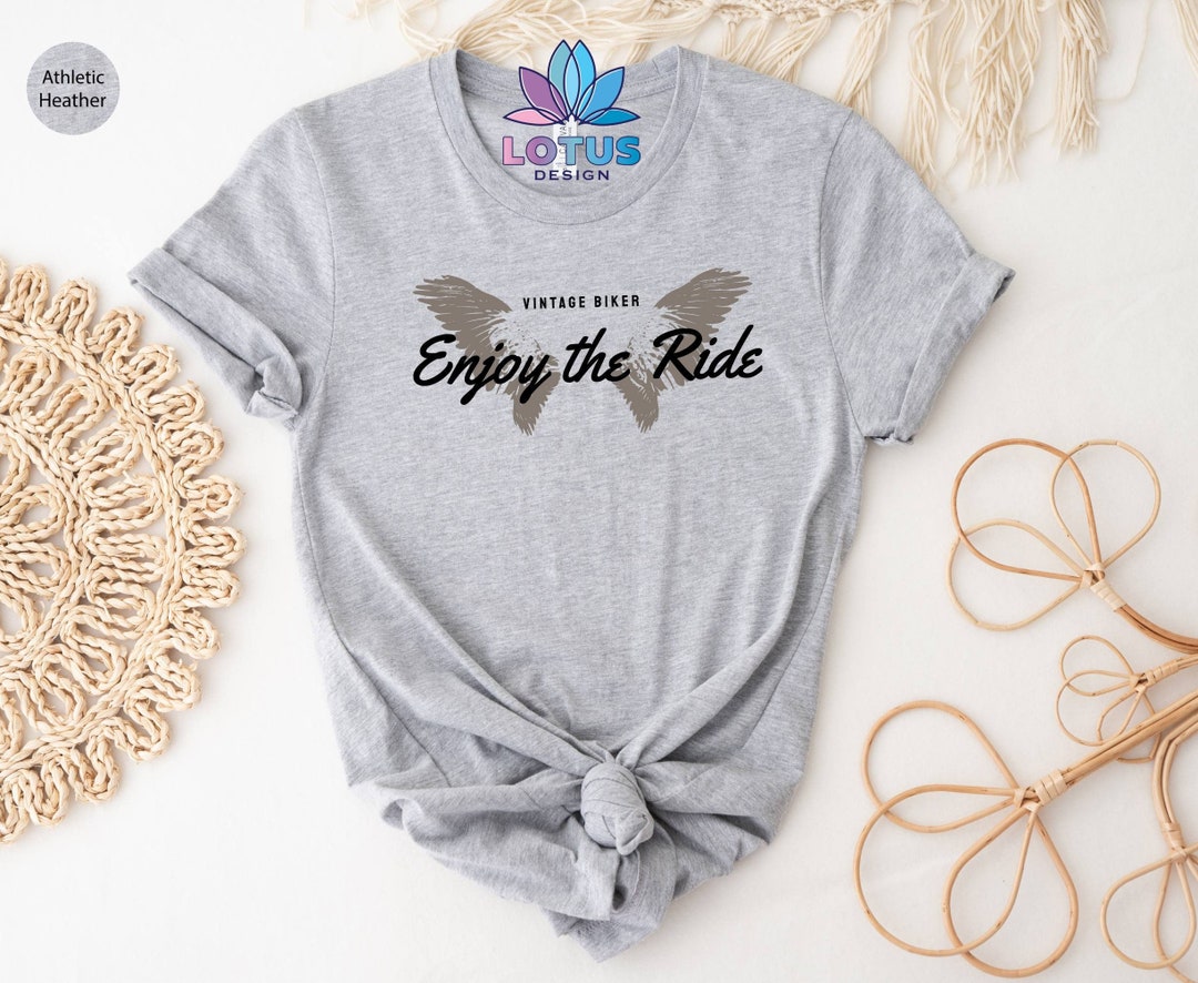 Enjoy the Ride T-shirt, Vintage Biker Sweat, Eagle Biker Tee, Gift for ...