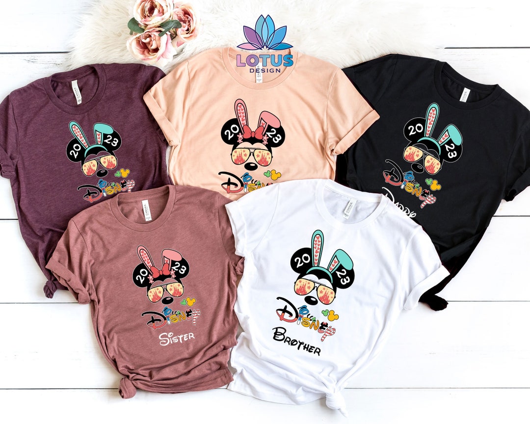 Custom Disney Easter Shirt,disney Easter 2023,easter Family Tees,minnie ...
