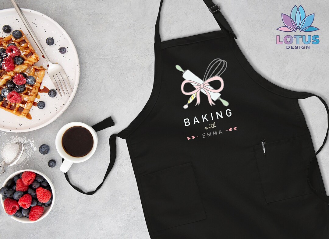 Custom Baking Apron, Personalized Chef Apron With Custom Text, Baking ...