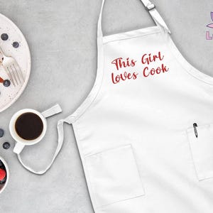 Personalized Apron, Logo Apron, Faux Glitter Apron, Cooking Apron ...