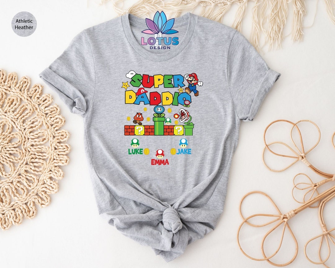 Custom Super Daddio T-shirt, Super Daddio Shirt With Kids Names, Custom ...