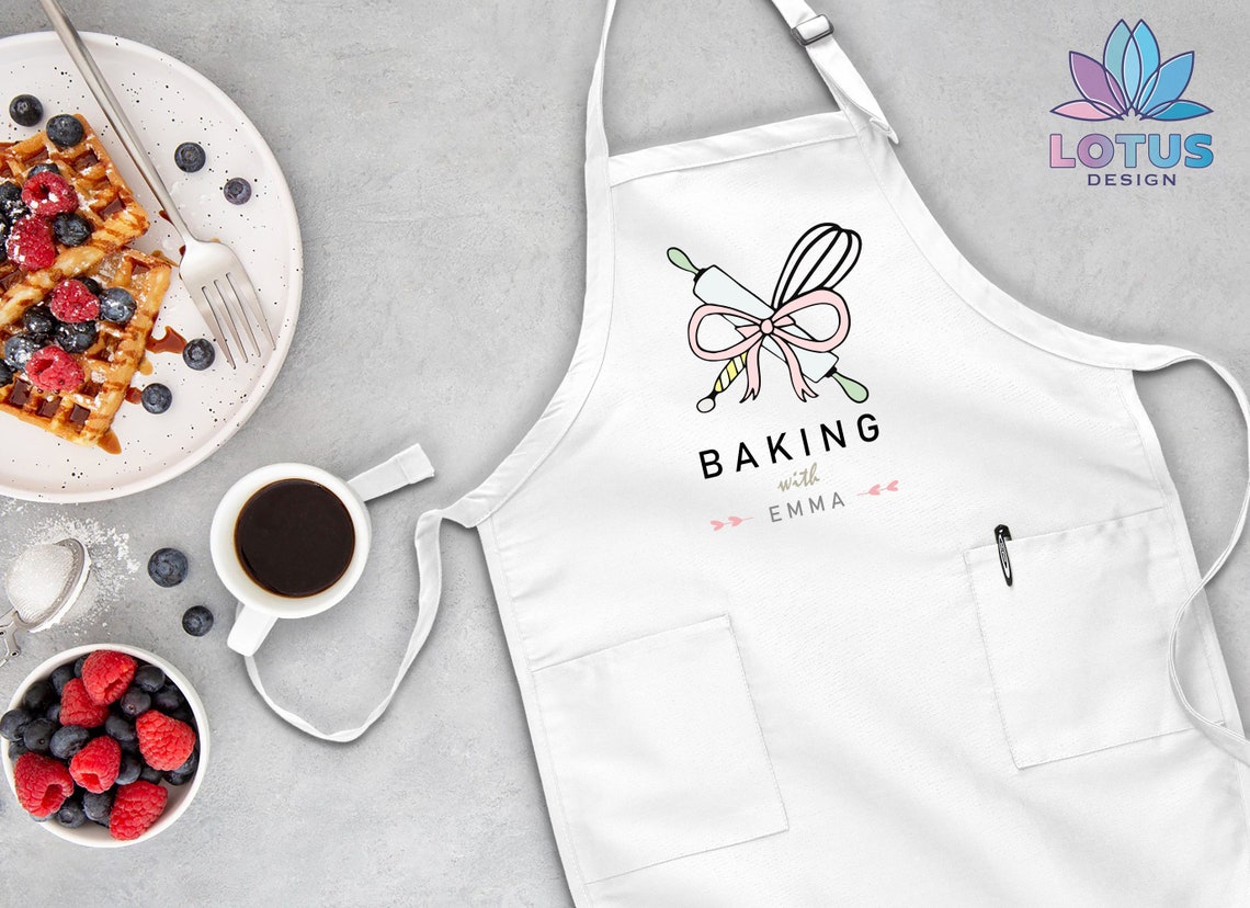 Custom Baking Apron, Personalized Chef Apron With Custom Text, Baking ...