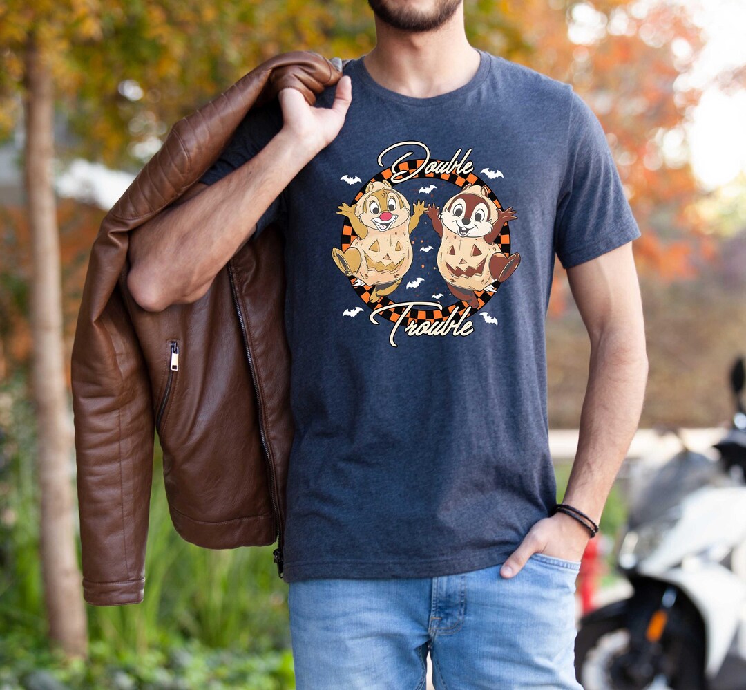 Double Trouble Shirt, Disney Halloween Tee, Chip and Dale Tee, Scary ...