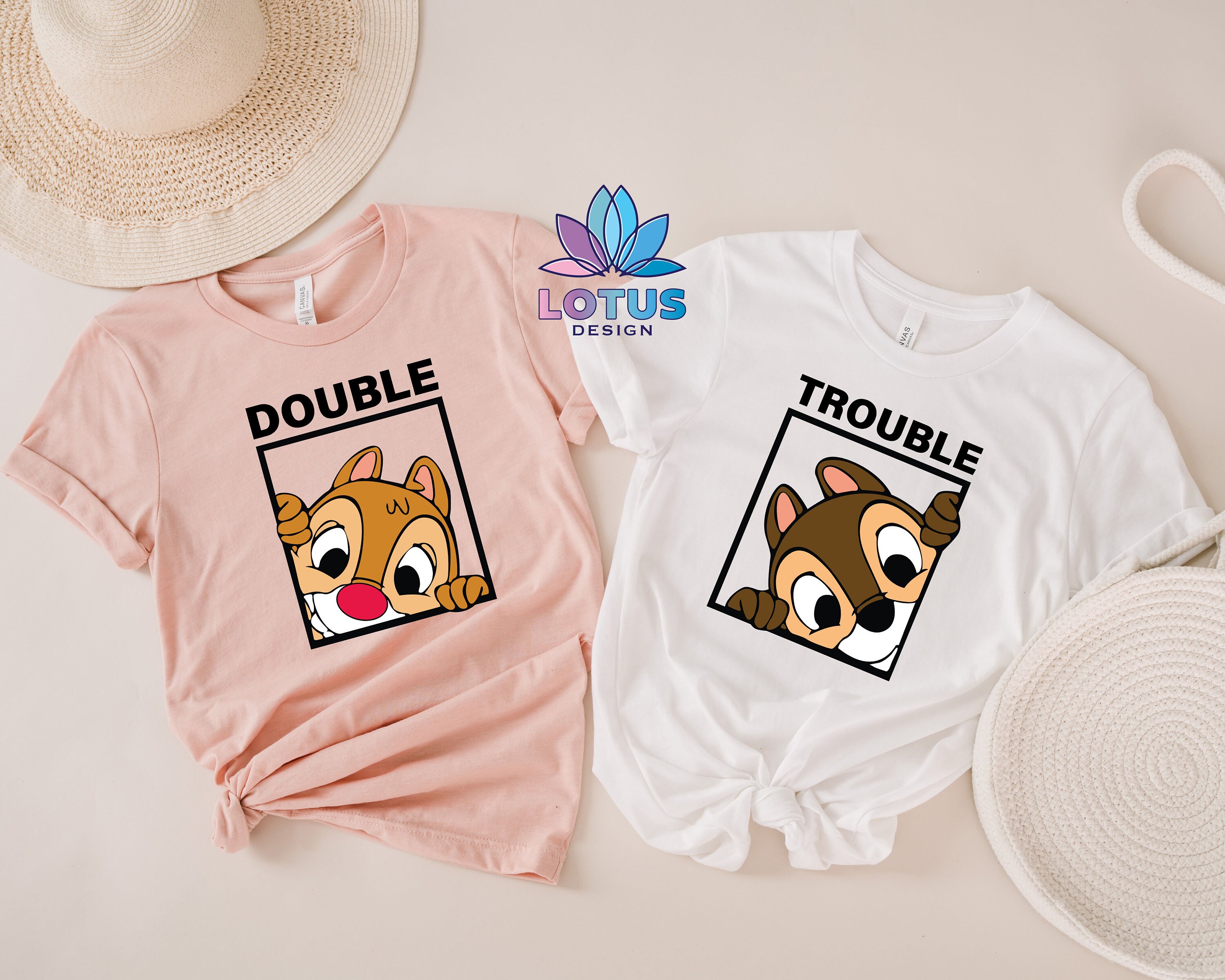Chip and Dale Shirt, Double Trouble Shirt, Disney Couple Shirts ...