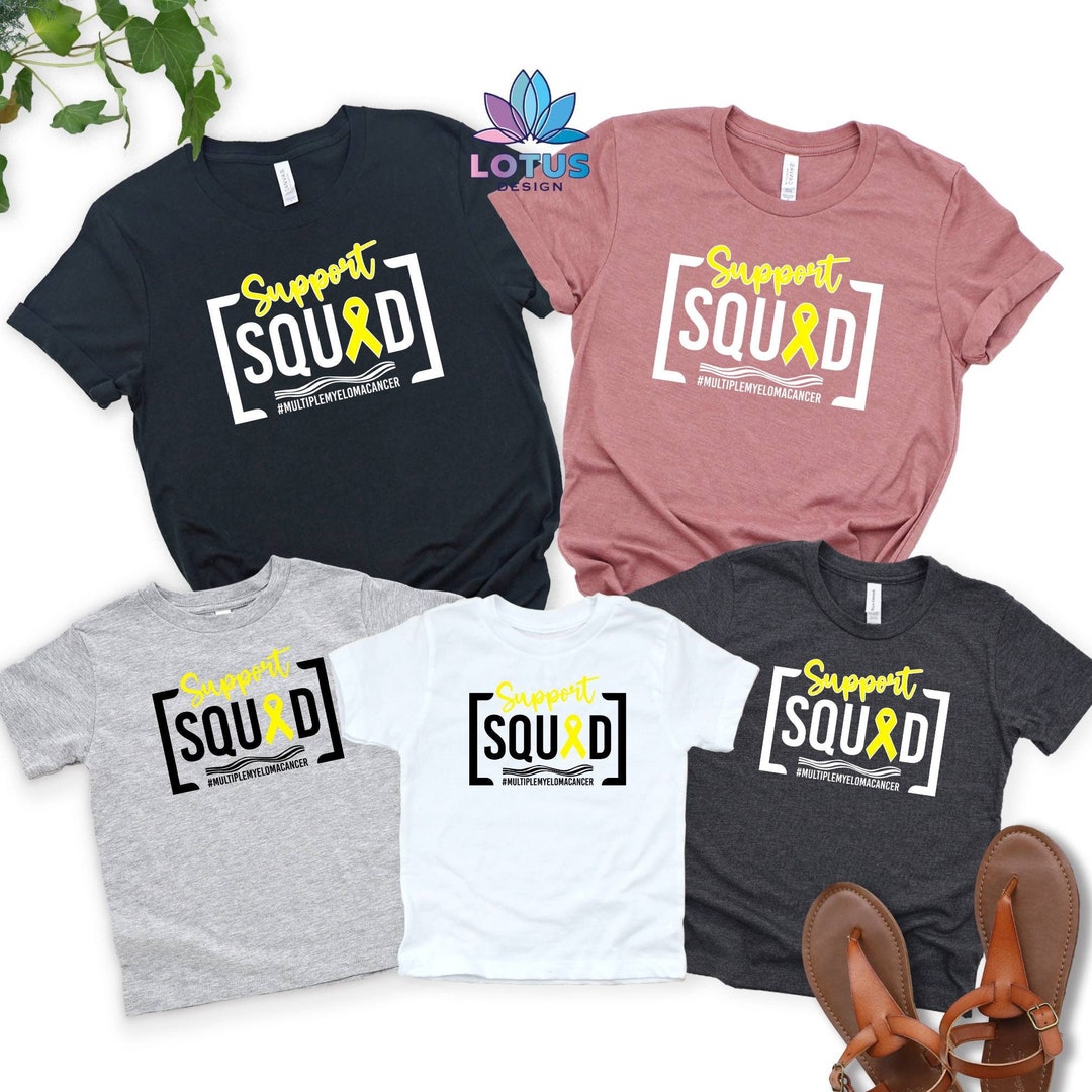 Multiple Myeloma T-shirt, Support Squad Tee, Awareness Sweat, Cancer ...
