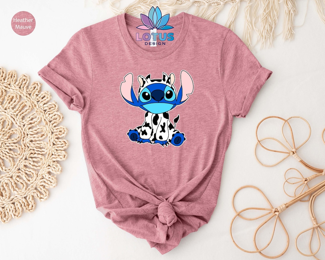 Stitch Cow Shirt, Cute Stitch Shirt, Cow Costume Stitch Shirt, Disney ...