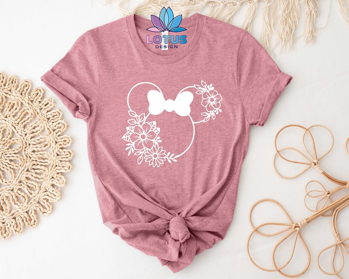 Minnie Mouse Shirt Disney Women Shirt Minnie Head T-shirt - Etsy