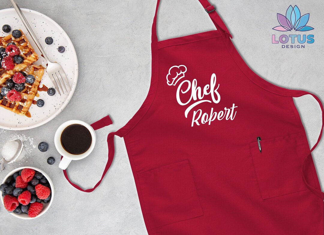 Custom Chef Apron, Cooking Apron, Head Chef Apron, Printed Apron ...