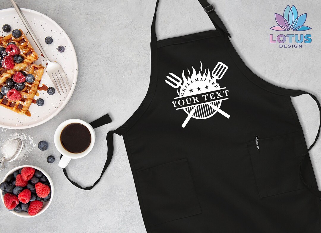 Personalized Grill Master Apron, Grill Master Apron for Dad, Husband ...