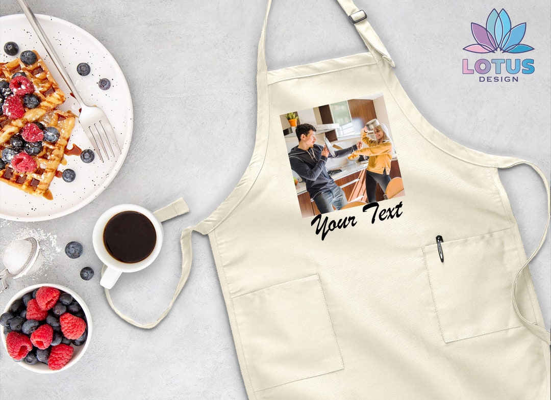 Custom Photo Apron, Picture Chef Gift Apron, Custom Text Apron ...