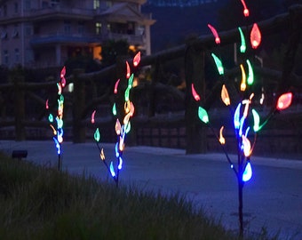 Solar Leaf Lights - Etsy
