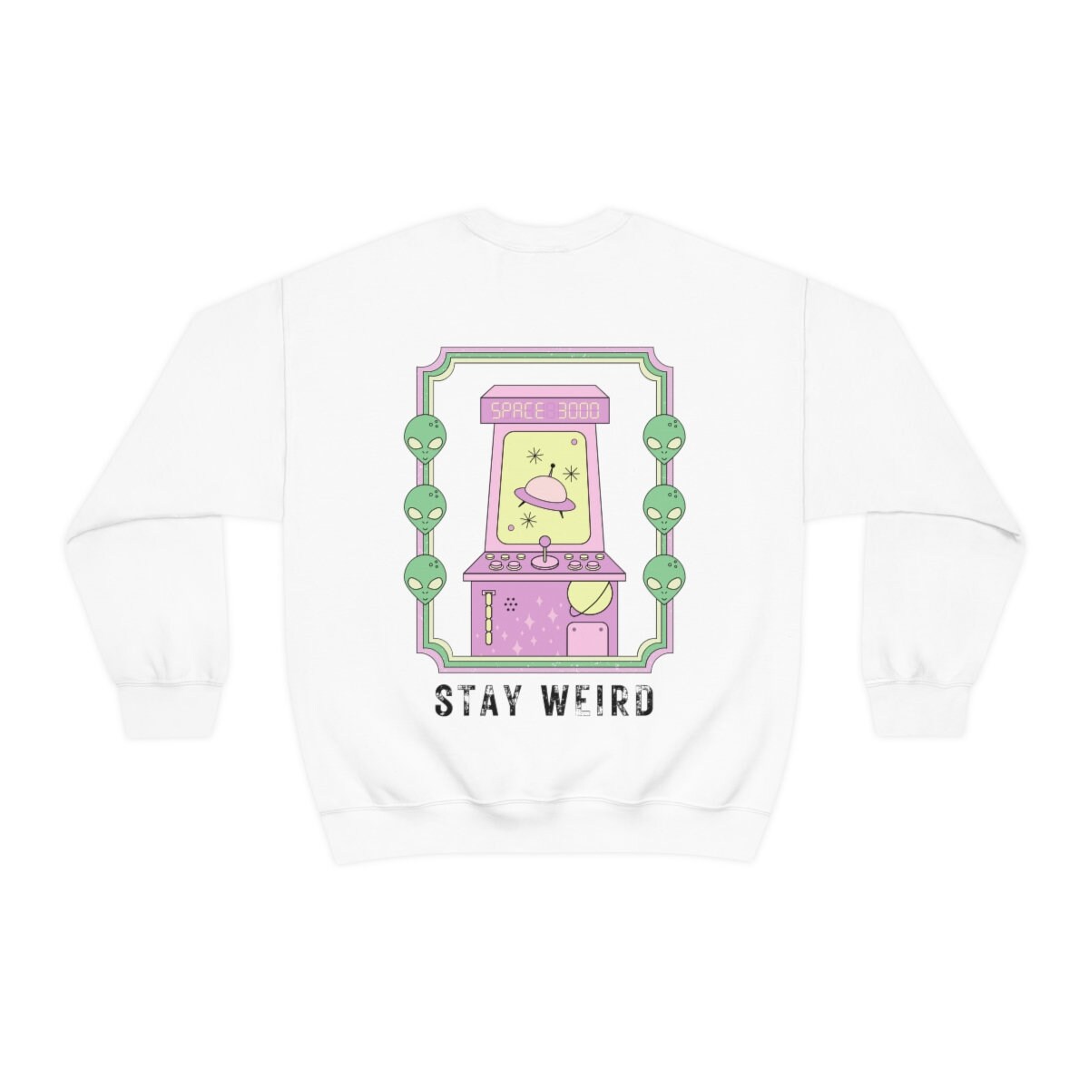 Stay Weird Alien weirdcore Clothing Pullover Sweatshirt - Etsy