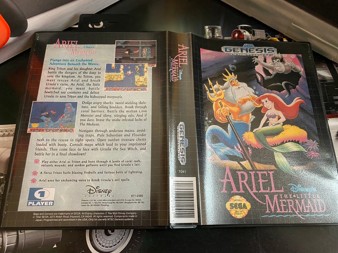Ariel the Little Mermaid - USA Version - SEGA Mega Drive GENESIS - Etsy