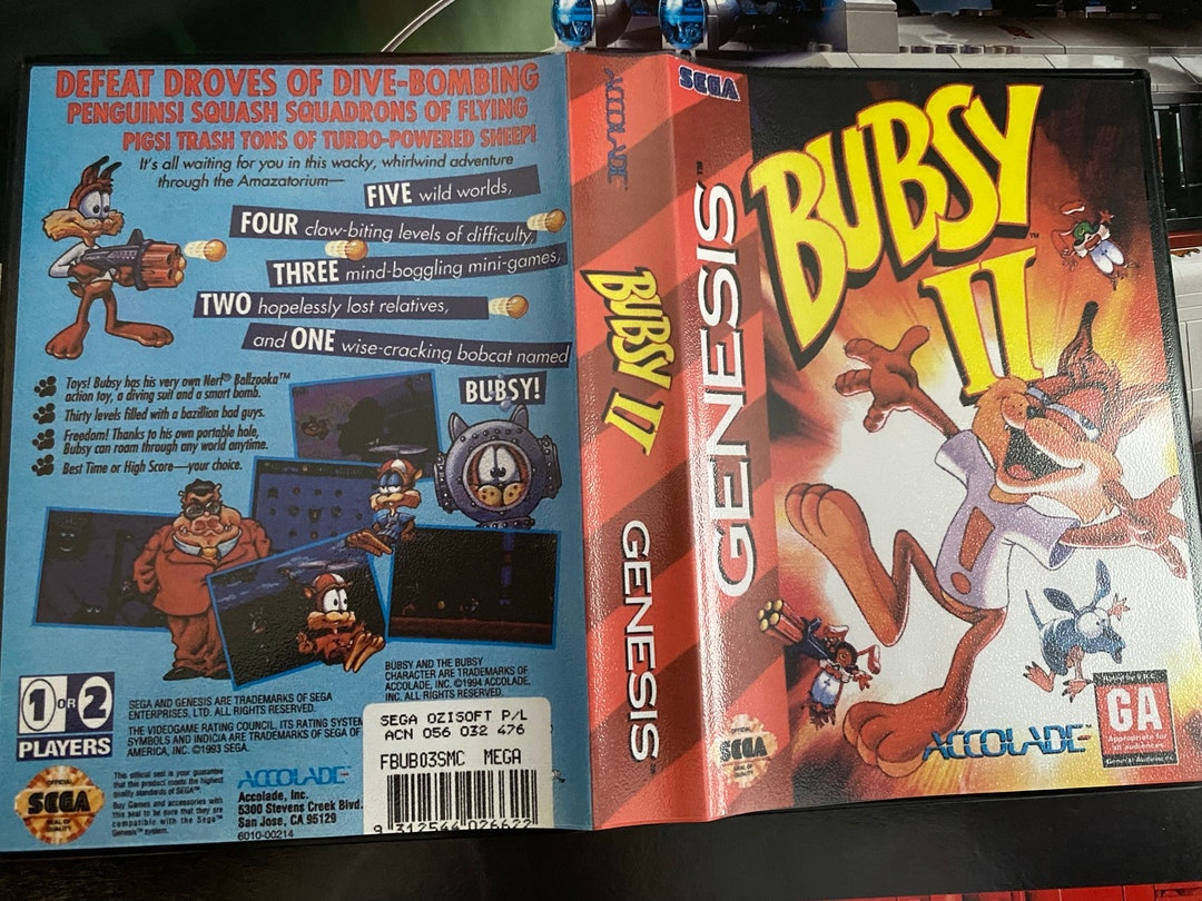 Bubsy 2 - USA Version - SEGA Mega Drive GENESIS - Etsy