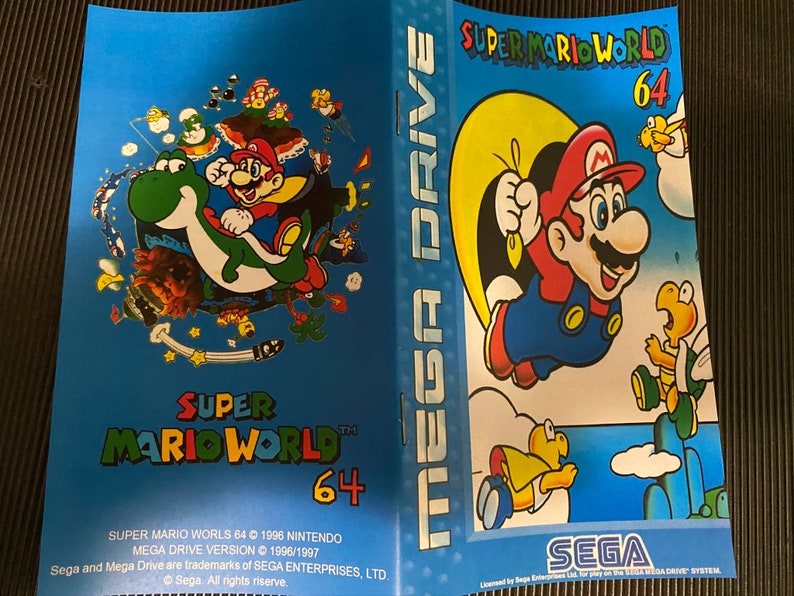 Super Mario World 64 - PAL Version - SEGA Mega Drive GENESIS - Etsy Sweden