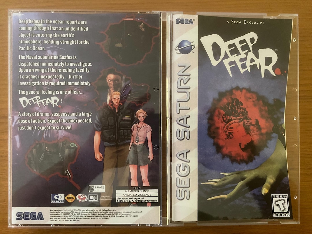Deep Fear USA Version SEGA SATURN the Cd Inside is Blank Without Game ...