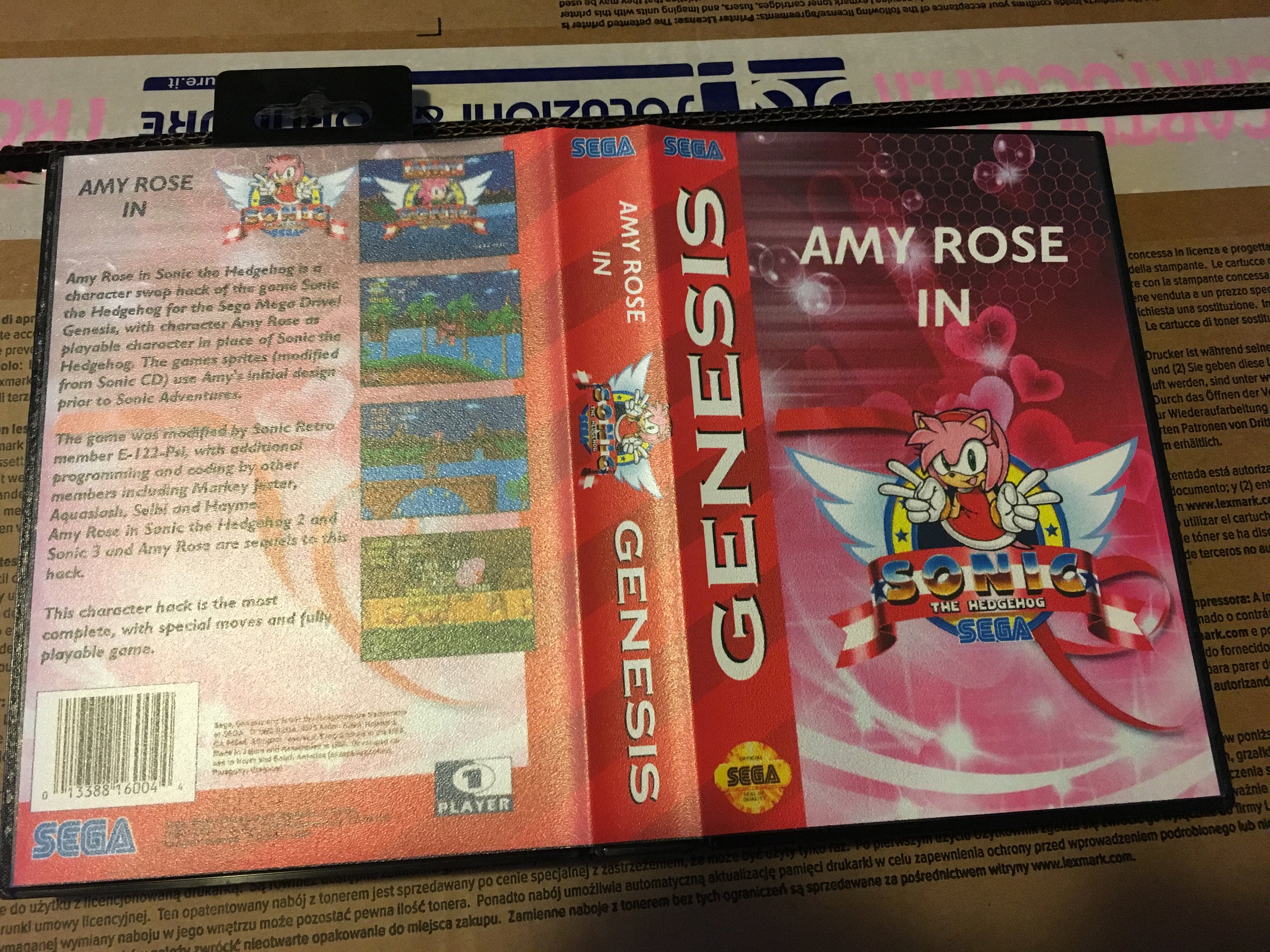 Amy Rose in Sonic 1 - USA Version - SEGA Mega Drive GENESIS - Etsy
