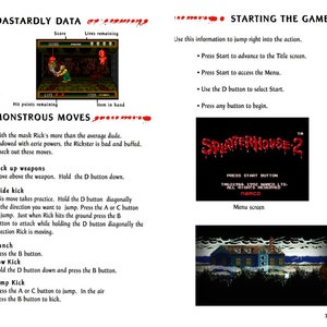 Splatterhouse 2 - USA Version - SEGA Mega Drive GENESIS - Etsy