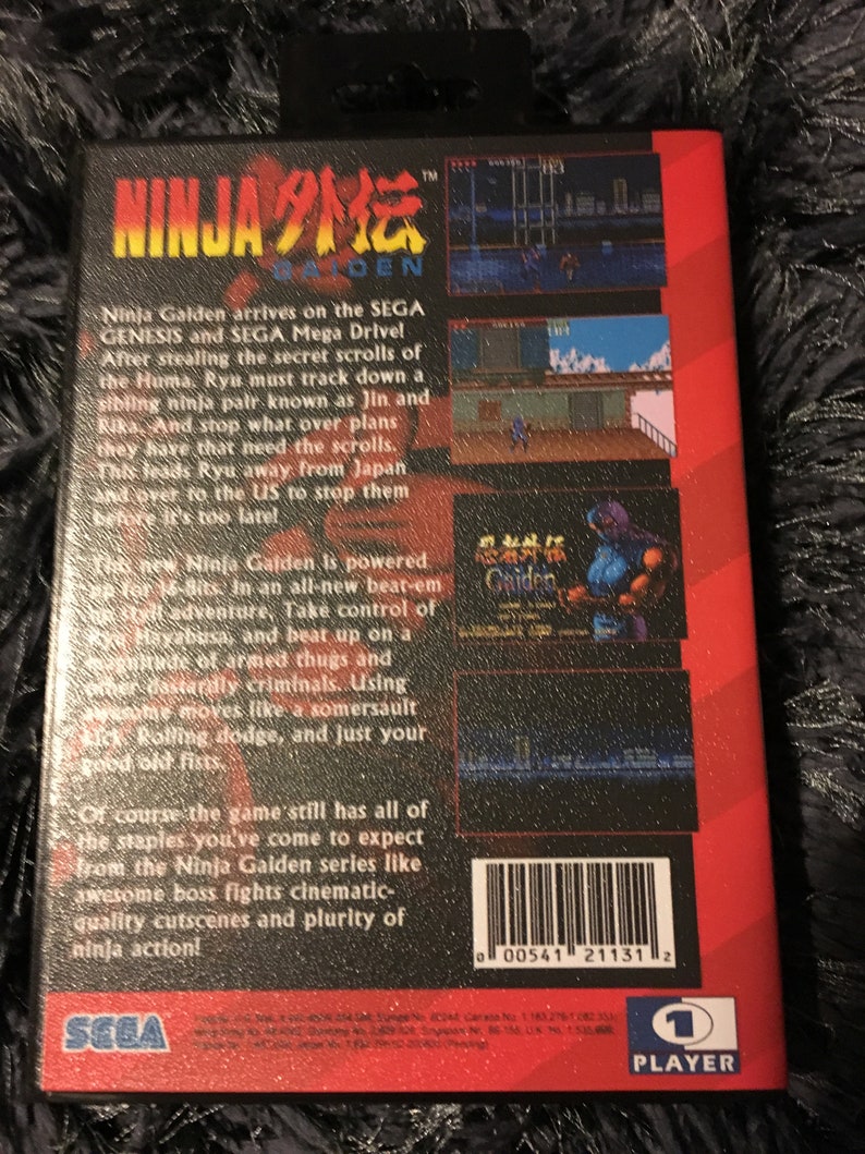 Ninja Gaiden - USA Version - SEGA Mega Drive GENESIS - Etsy
