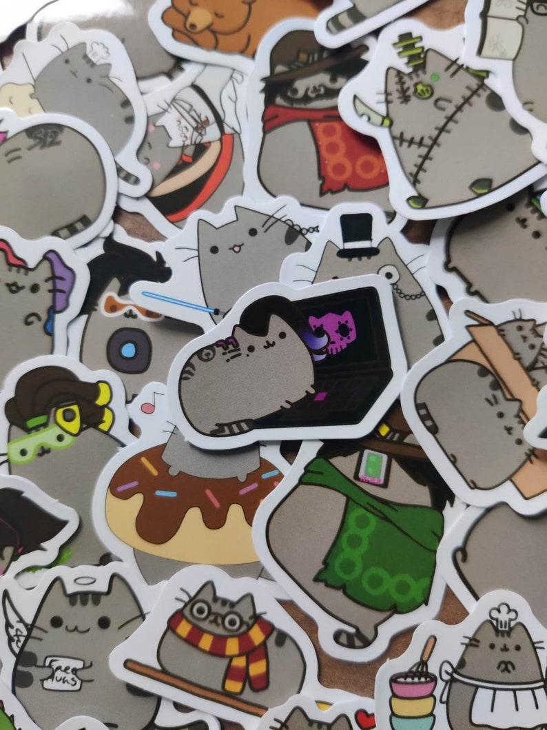 Cute Pusheen Cat Stickers / Fun Sticker Packs / Cute Cartoon - Etsy UK